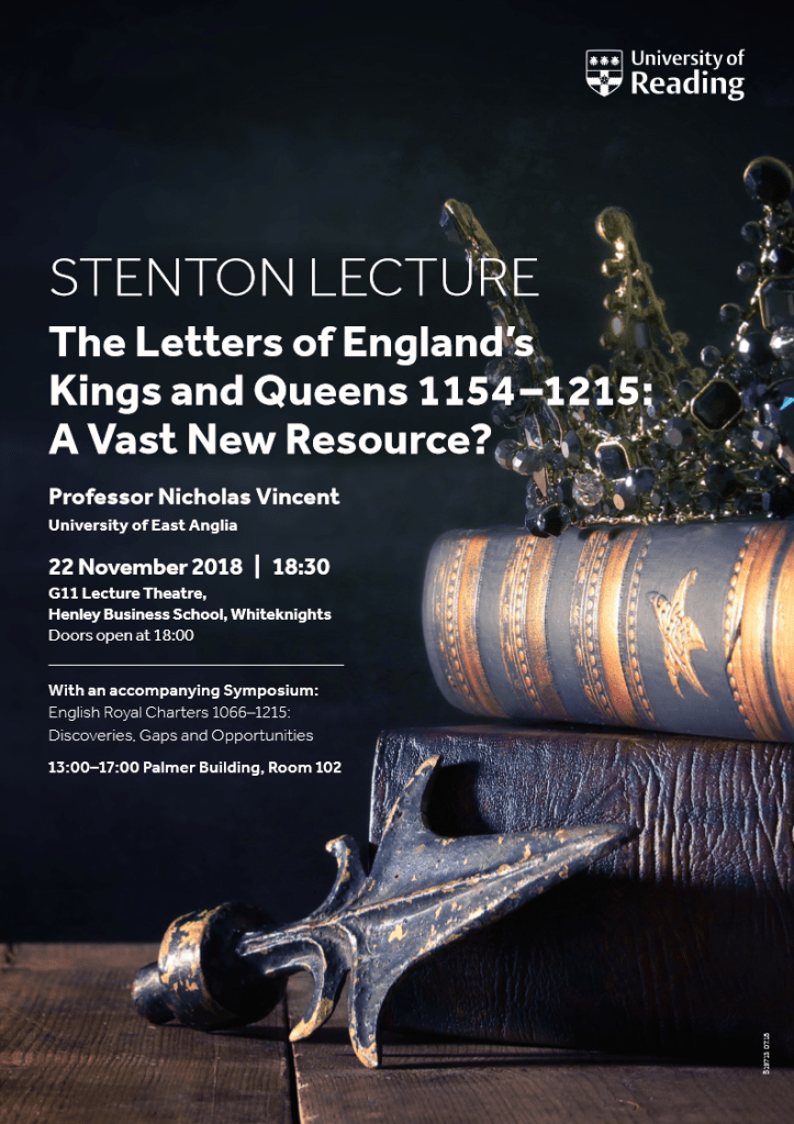 The Stenton Lecture and Symposium 2018 – READING HISTORY